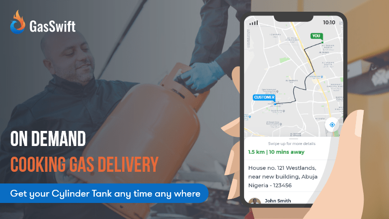 Cooking gas delivery software solution, on-demand gas management app system