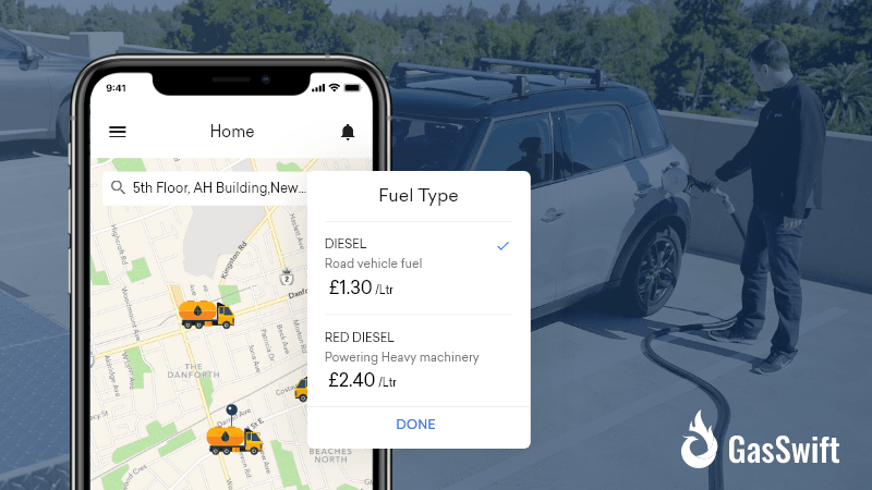 Gas & Fuel Delivery App Development, On-demand delivery software solution